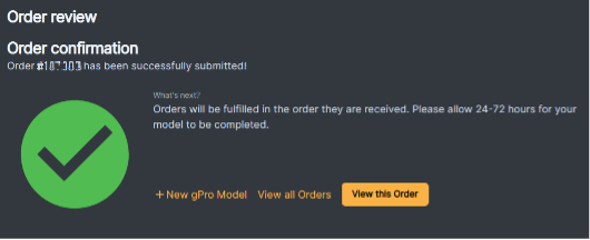 Ordering a gPro model: accurate 3D roof models