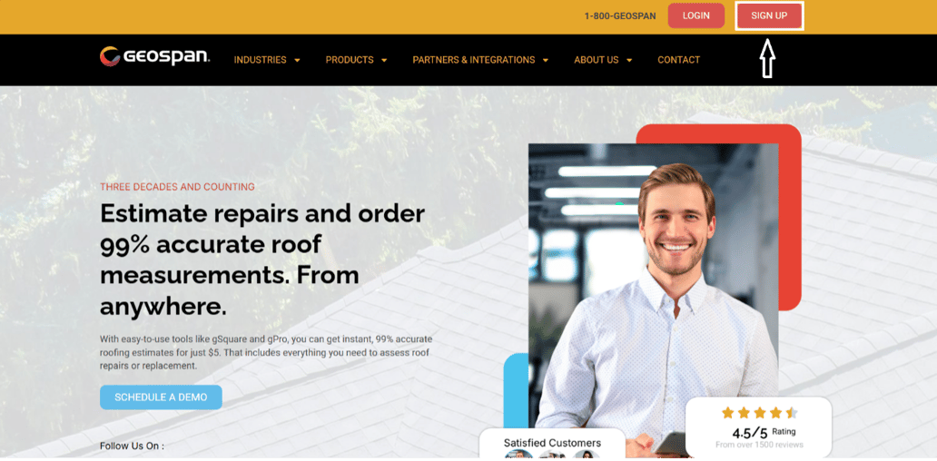 Signing up with Geospan: new users