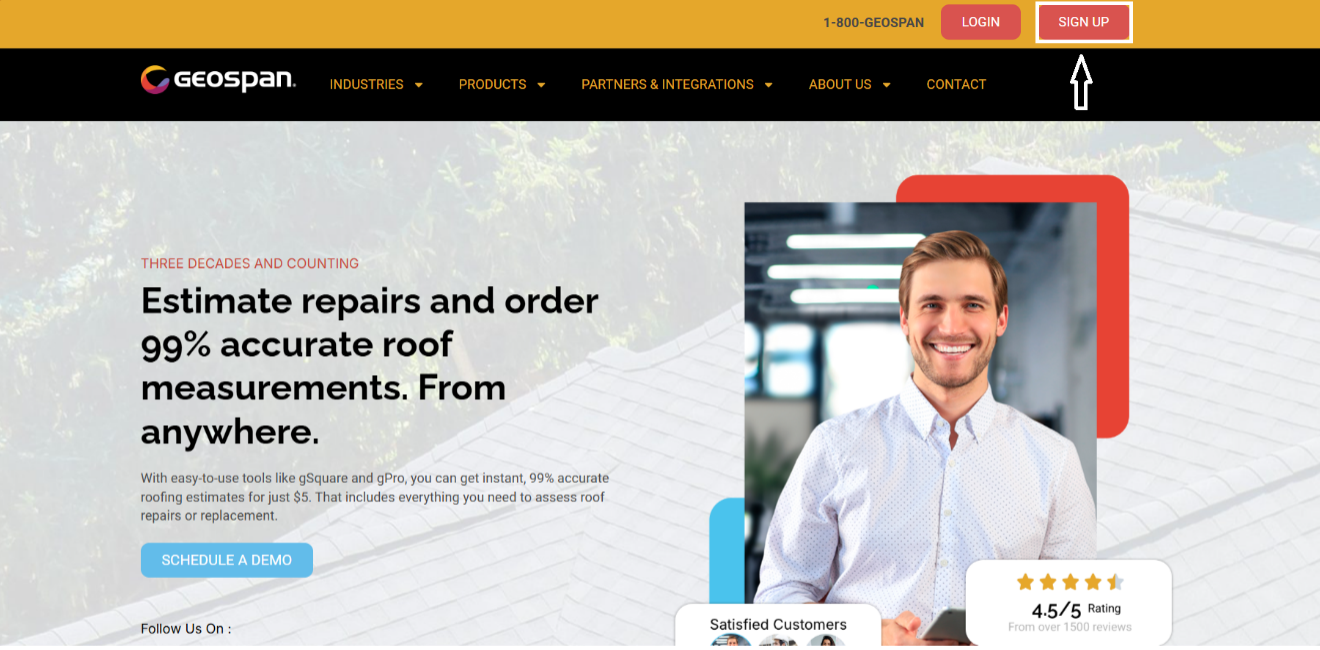 Signing up with Geospan: new users